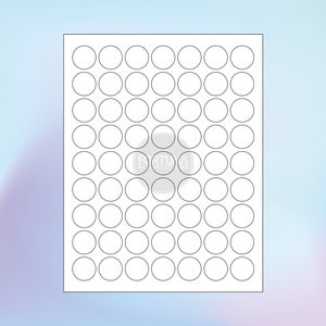 Circle Label 0.25 Inch | 0.5 Inch | 0.75 Inch | 0.625 Inch | 0.88 Inch ...