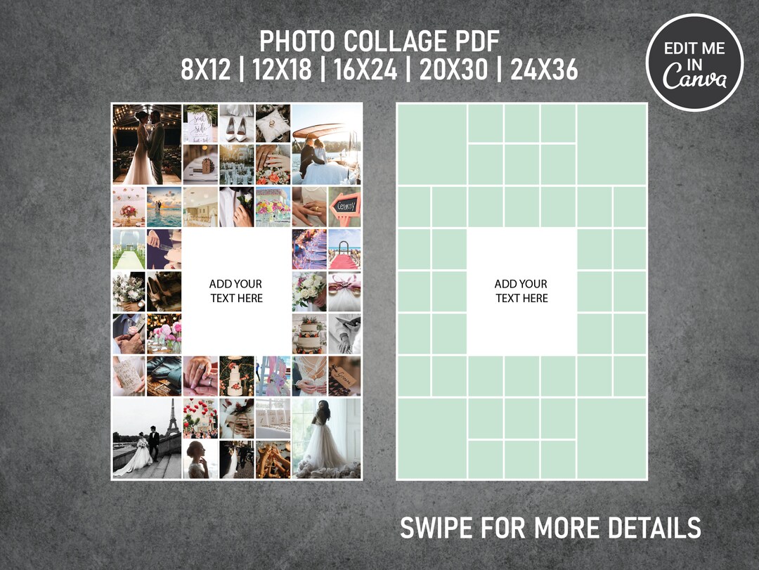 Graduation Birthday Photo Collage Template Text Canva PDF | Memorial ...