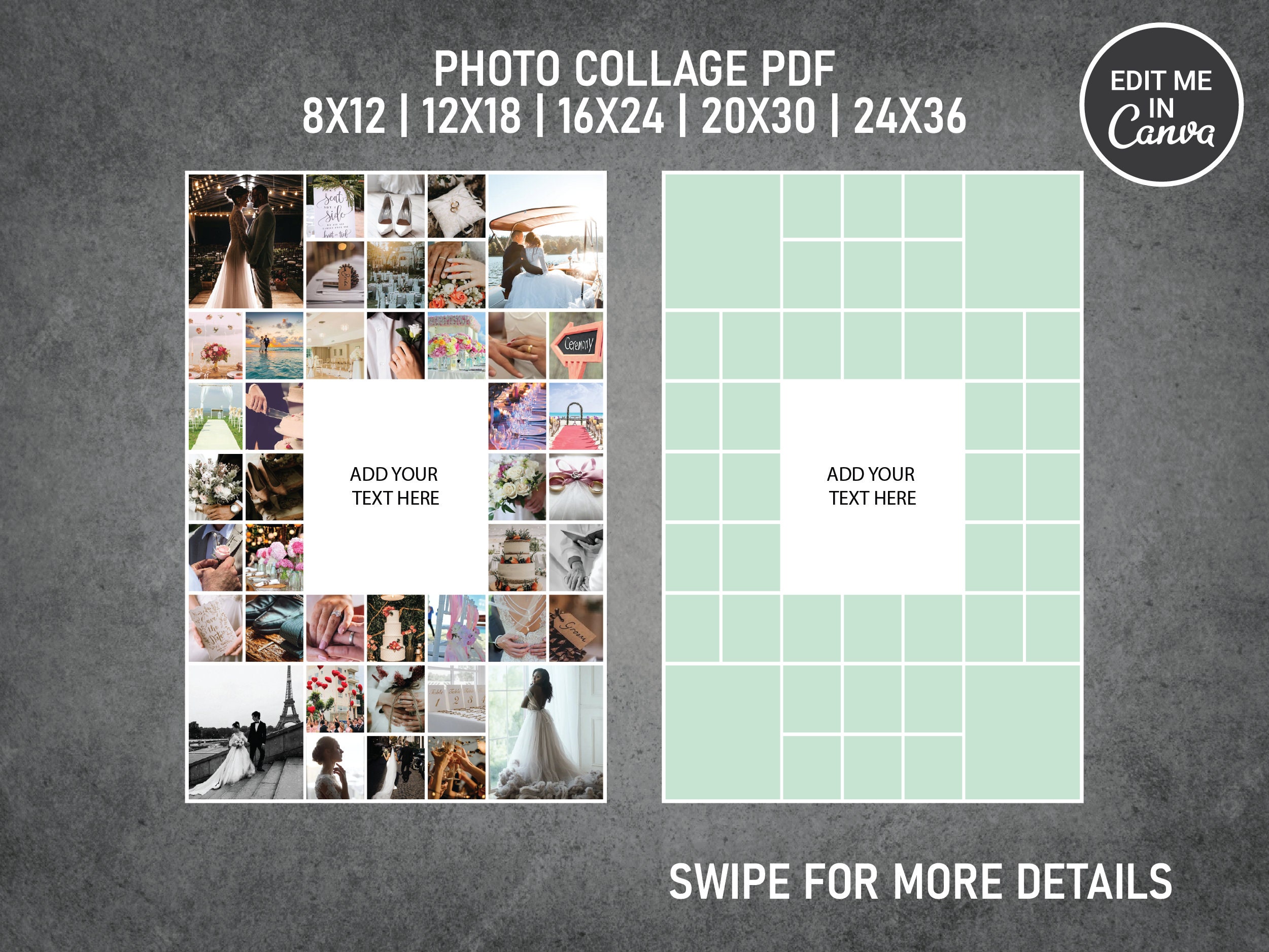 Graduation Birthday Photo Collage Template Text Canva PDF | Memorial ...