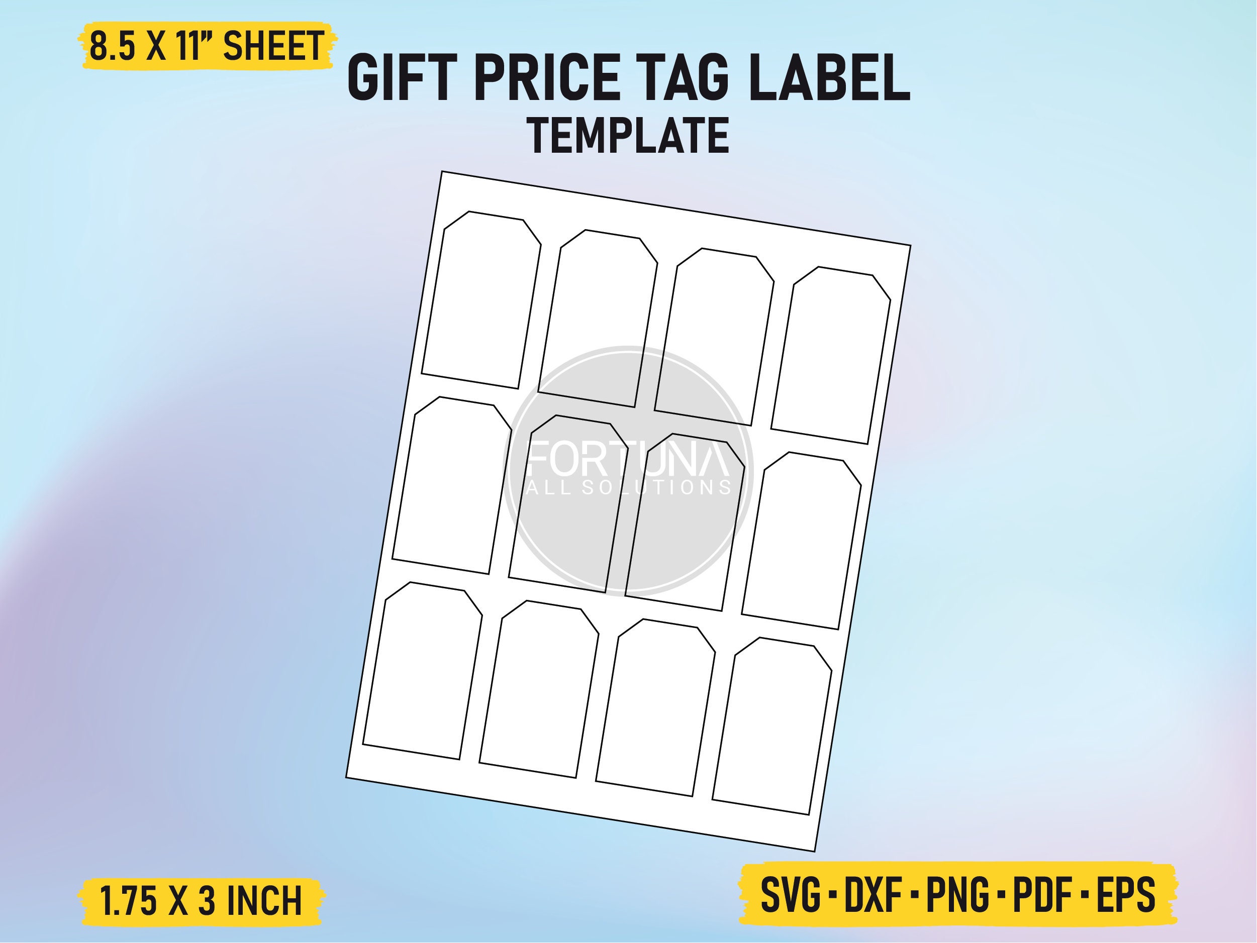 Price Tag Template Pdf