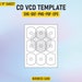 3 Inch Mini CD DVD Label Template SVG Cut File Vector Cricut Png Dxf ...