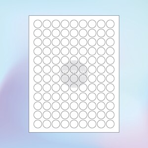 Circle Label 0.25 Inch | 0.5 Inch | 0.75 Inch | 0.625 Inch | 0.88 Inch ...