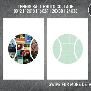 Tennis Ball Photo Collage PDF / Pic Collage / Image Collage Template ...