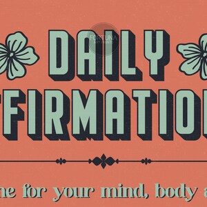 Retro Classic Vintage Printable Art Wall Decor Positive Affirmations ...
