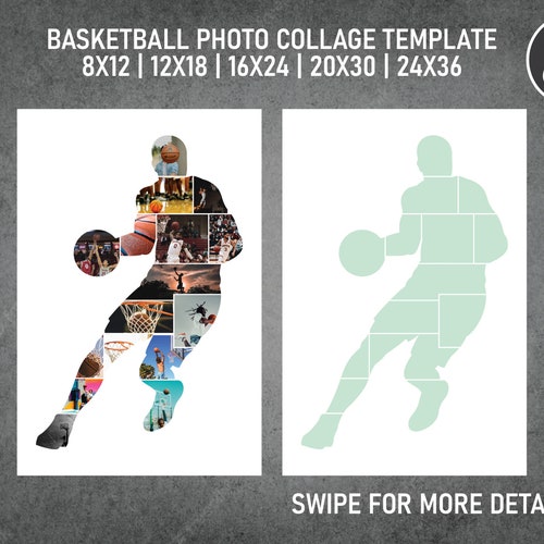 Basketball Photo Collage Canva Frame Template Canva Design - Etsy