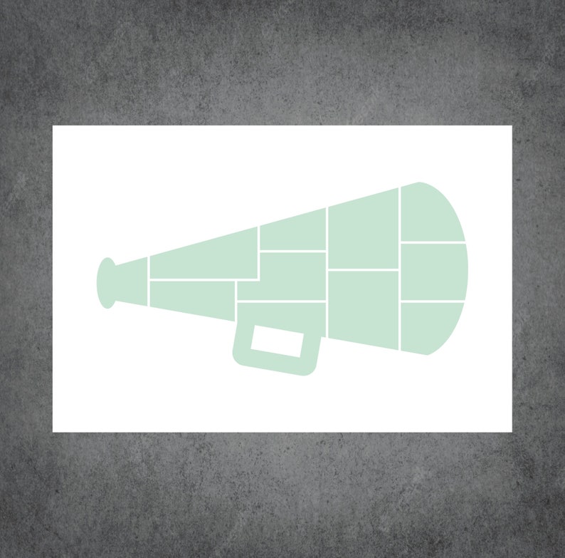 Cheerleading Cheerleader Megaphone Photo Collage Template - Etsy