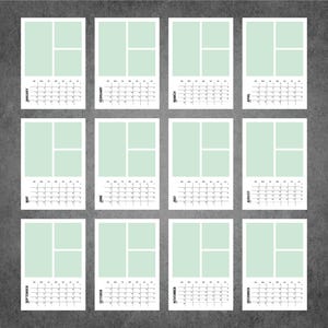 2025 Calendar Photo Collage Template Canva PDF | US Letter | A4 ...