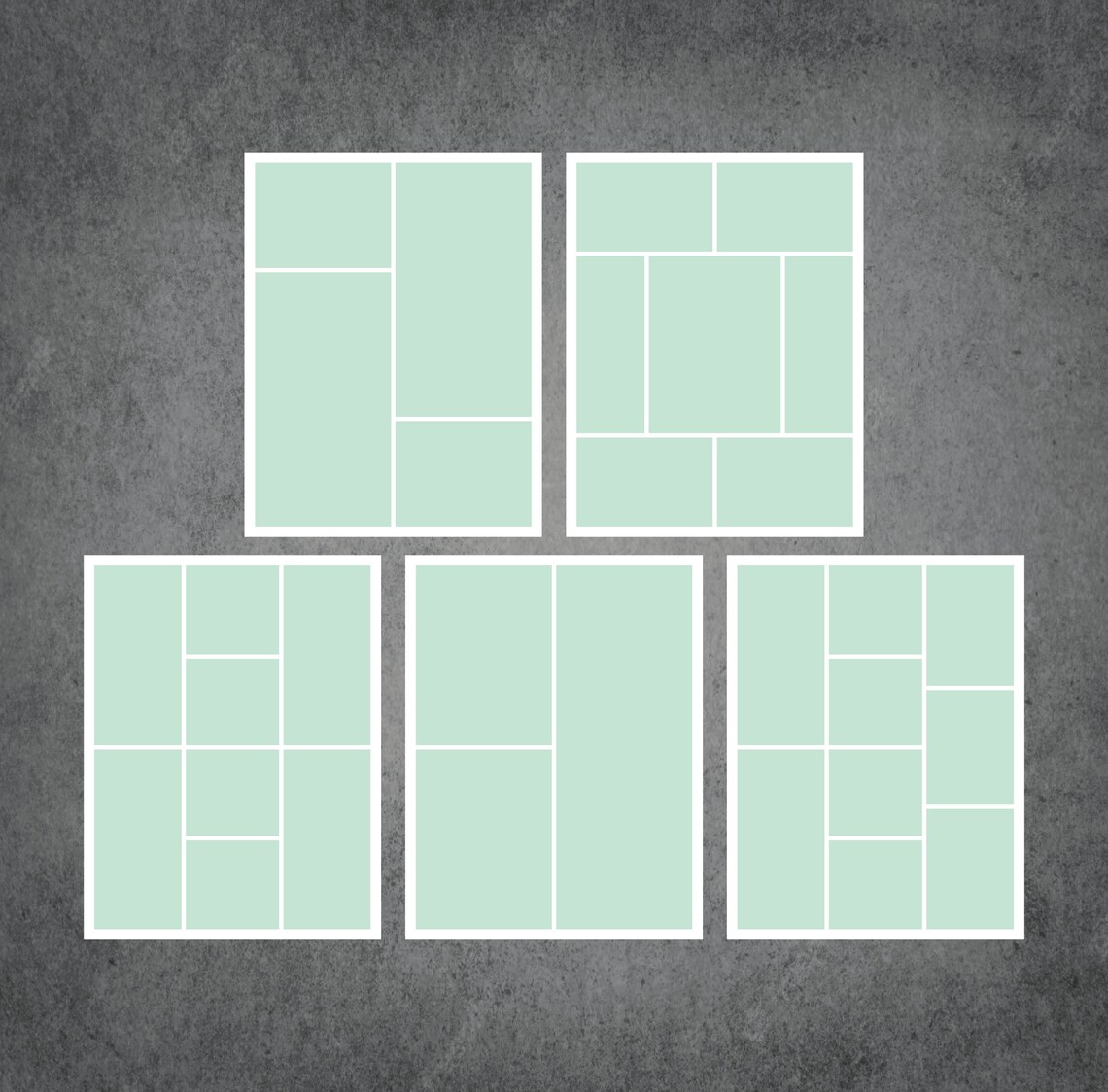 25 Image Collage / Pic Collage / Photo Collage Template PDF 8.5x11 Inch ...