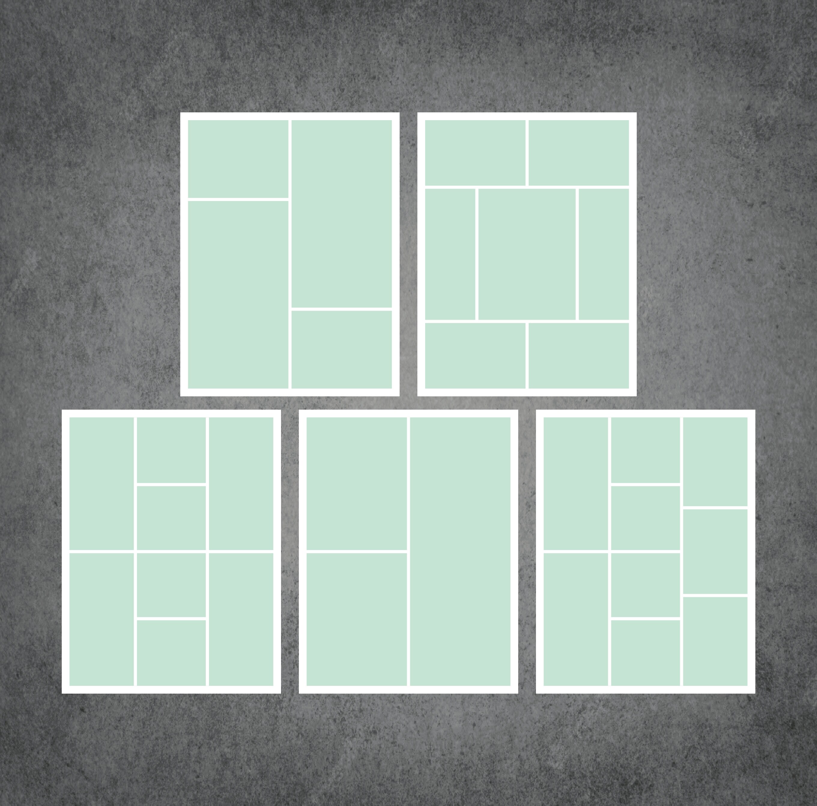 25 Image Collage / Pic Collage / Photo Collage Template PDF 8.5x11 Inch ...