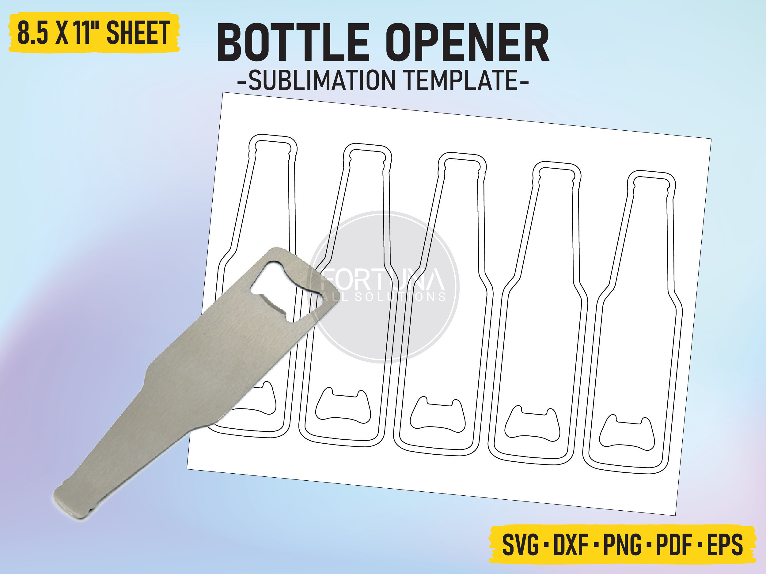 Bottle Opener Blank Sublimation Template SVG Cut File Vector - Etsy