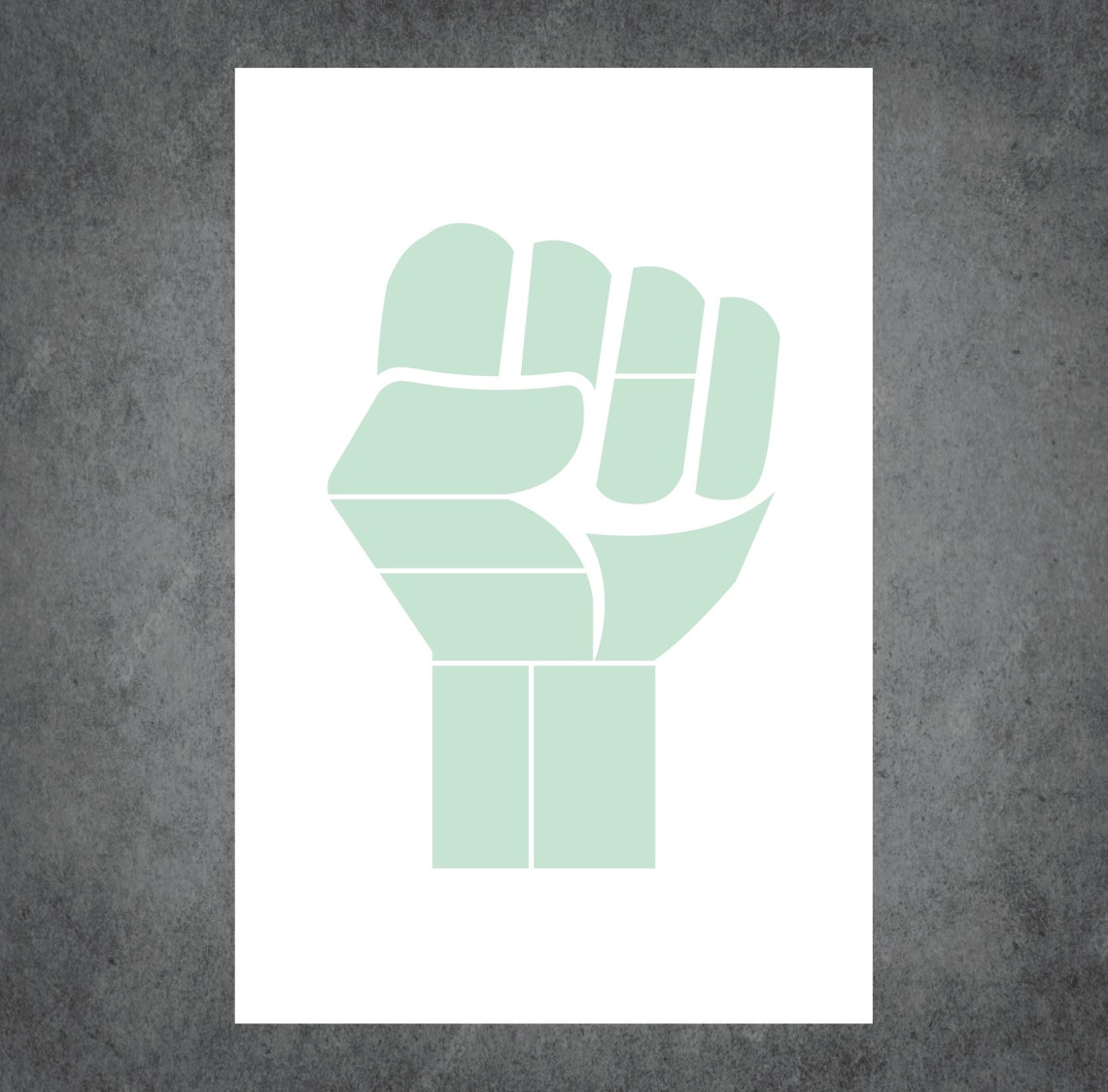 Hand Fight | Raised Fist Hand Photo Collage Template Canva PDF ...