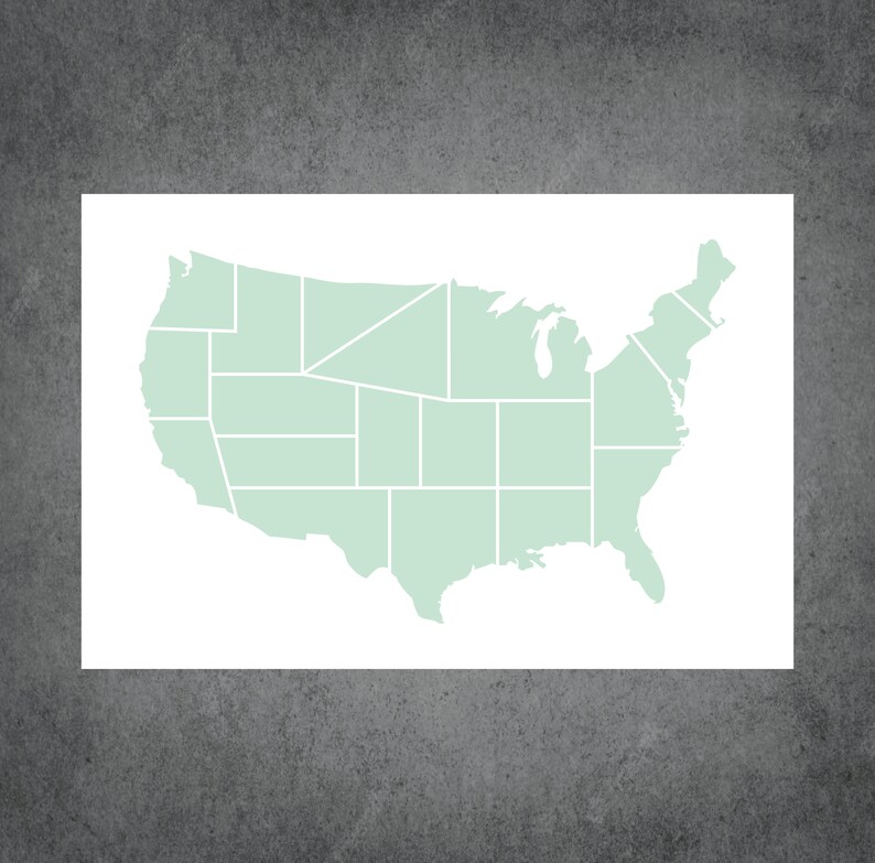 United States America Map Photo Collage Template Canva PDF | 8x12 12x18 ...
