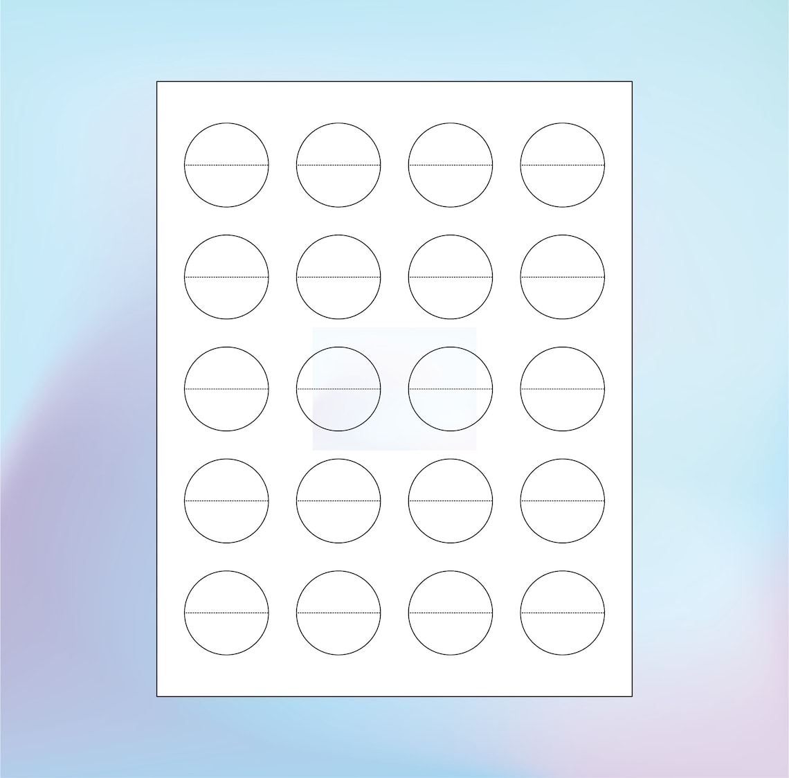 1.5 Inch Circle Center Mailing Wafer Envelope Seal Label Template SVG ...