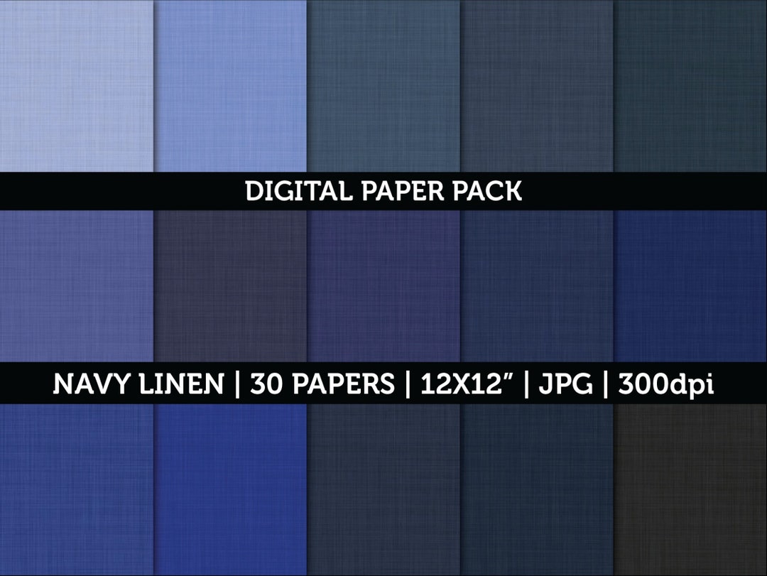 30 Blue Navy Linen Digital Paper Texture Scrapbooking High Quality JPG ...