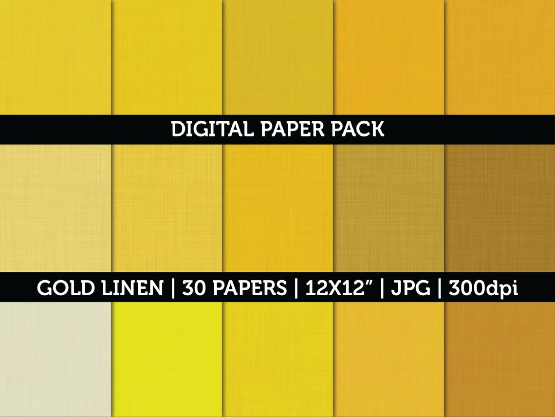 30 Gold Linen Digital Paper Texture Scrapbooking High Quality - Etsy