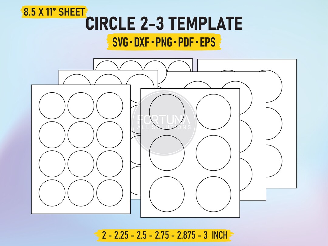 Round Circle Label 2 Inch | 2.25 Inch | 2.5 Inch | 2.75 Inch | 2.875 ...