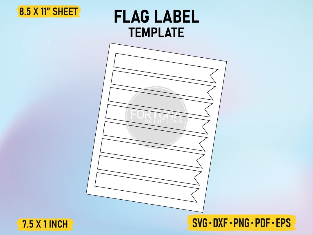 Flag Ribbon Award Banner Label Template SVG Cut File Vector Cricut Png ...