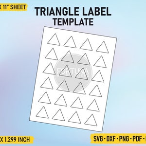 1.5 X 1.299 Inch Triangle Label Template SVG Cut File Vector Cricut Png ...