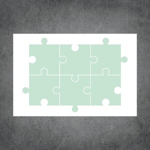 Rectangular Jigsaw Puzzle Photo Collage Template Canva PDF | Memorial ...