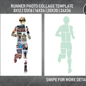 Runner Running Sport Photo Collage Template Canva PDF | Memorial ...