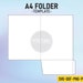 A4 Folder Template SVG Cut File Vector Cricut Png Dxf Eps - Etsy