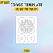 3 Inch Mini CD DVD Label Template SVG Cut File Vector Cricut Png Dxf ...
