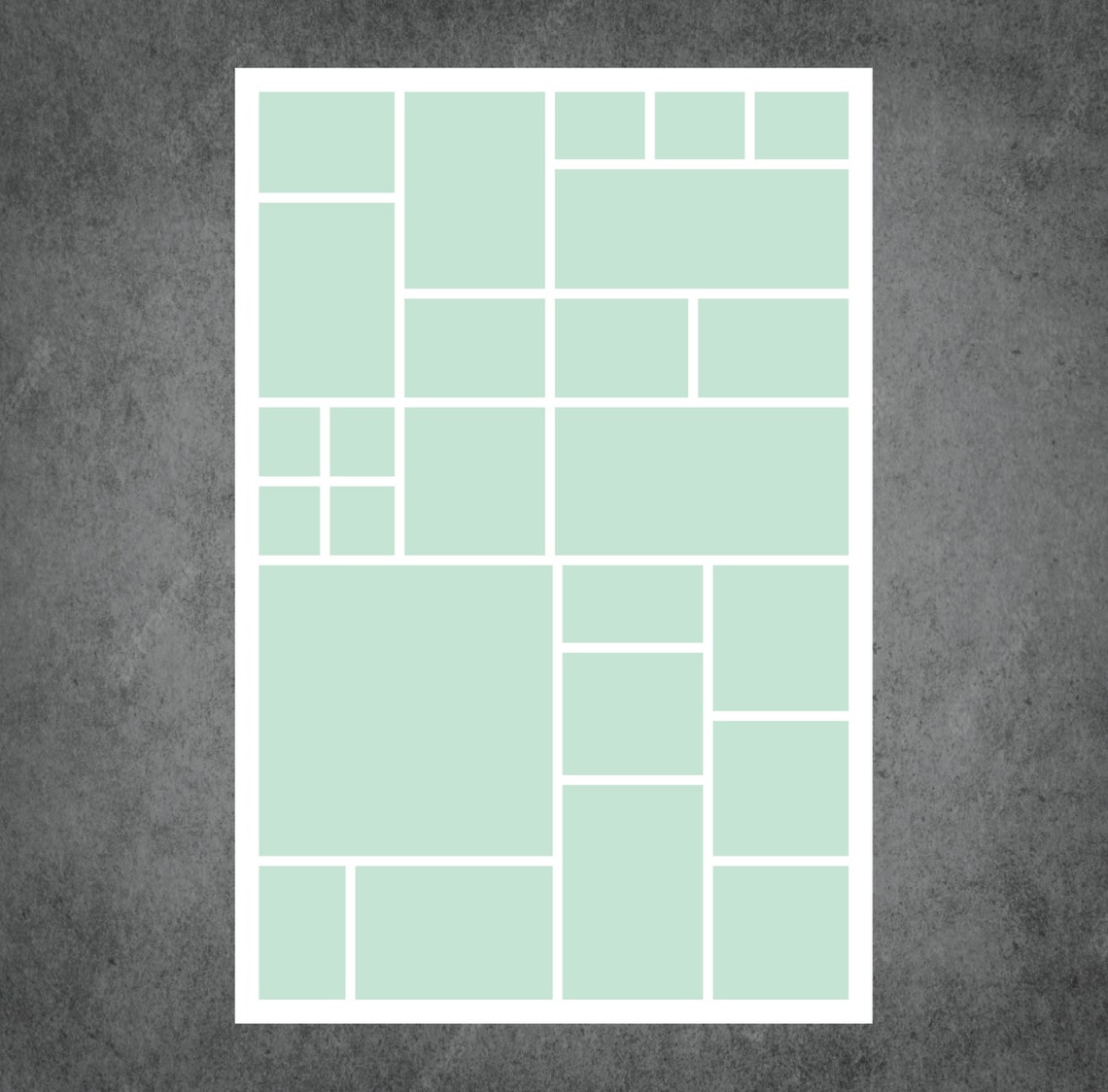 Photo Collage Template for 25 Photos Memorial Collage - Etsy