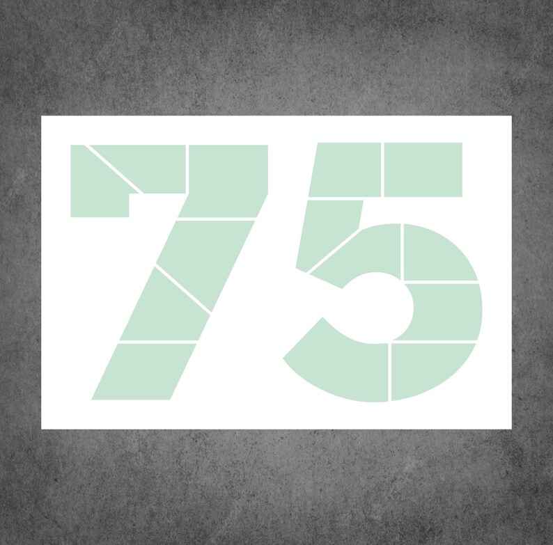 75th Birthday Number Photo Collage PDF / Pic Collage / Image - Etsy