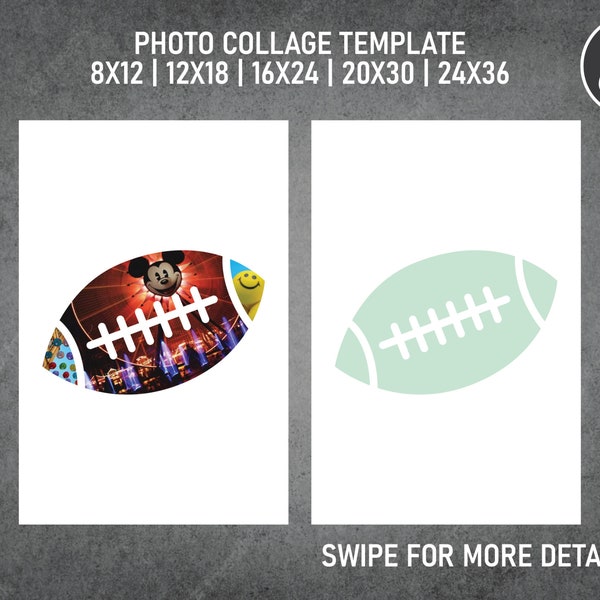 Diamond Photo Collage Template Canva Memorial Collage 8x12, 12x18 ...