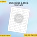 Dog Bone Label Template 2.3852 X 1.0671 Inch SVG Cut File Vector Cricut ...
