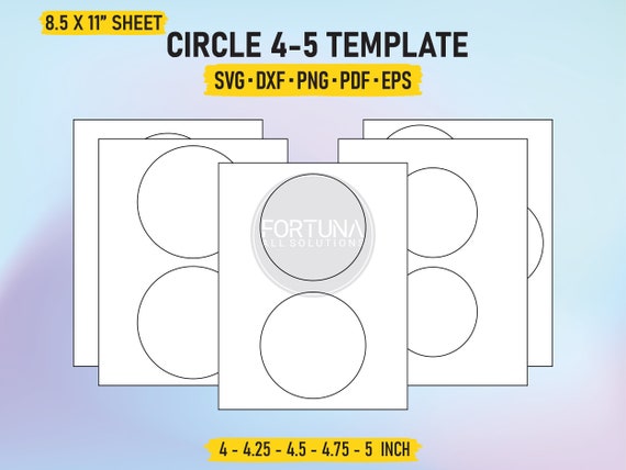 Circle Label 4 Inch 4.25 Inch 4.5 Inch 4.75 Inch 5 - Etsy