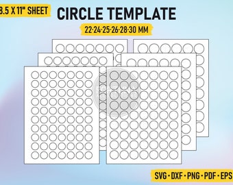 Circle Template 45mm A4 A5 A6 Blank Circle Label Sticker - Etsy