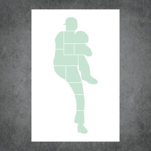 Baseball Pitcher Sport Photo Collage Template Canva PDF | Memorial ...