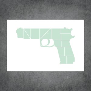 Pistol Gun Photo Collage Template Canva PDF 8x12 12x18 16x24 20x30 ...