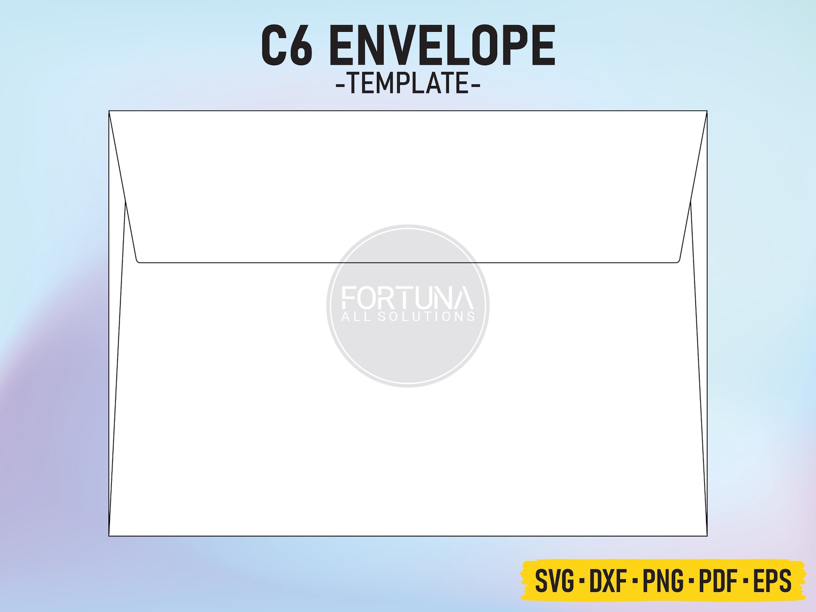C6 Envelope Template SVG Cut File Vector Cricut Png Dxf Eps | Etsy