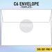 C6 Envelope Template SVG Cut File Vector Cricut Png Dxf Eps PDF - Etsy