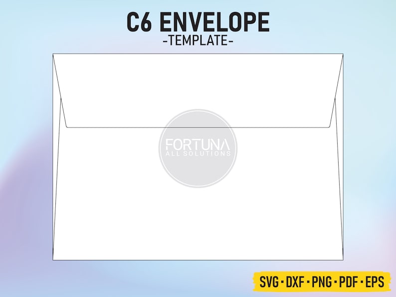 C6 Envelope Template SVG Cut File Vector Cricut Png Dxf Eps | Etsy