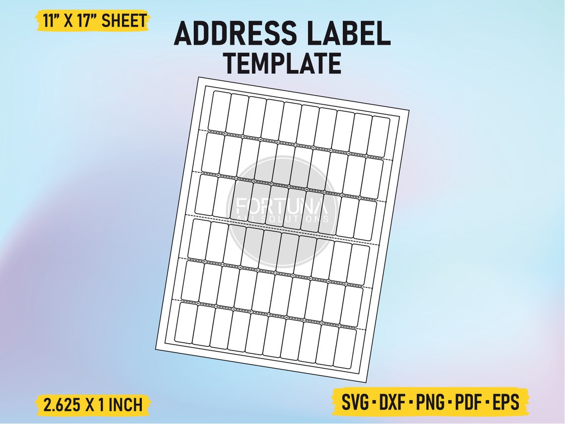 Address Label Template SVG Cut File Vector Cricut Png Dxf Eps PDF - Etsy