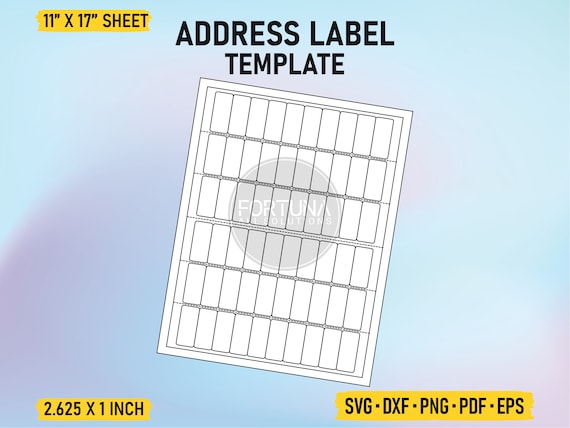 Address Label Template SVG Cut File Vector Cricut Png Dxf Eps | Etsy