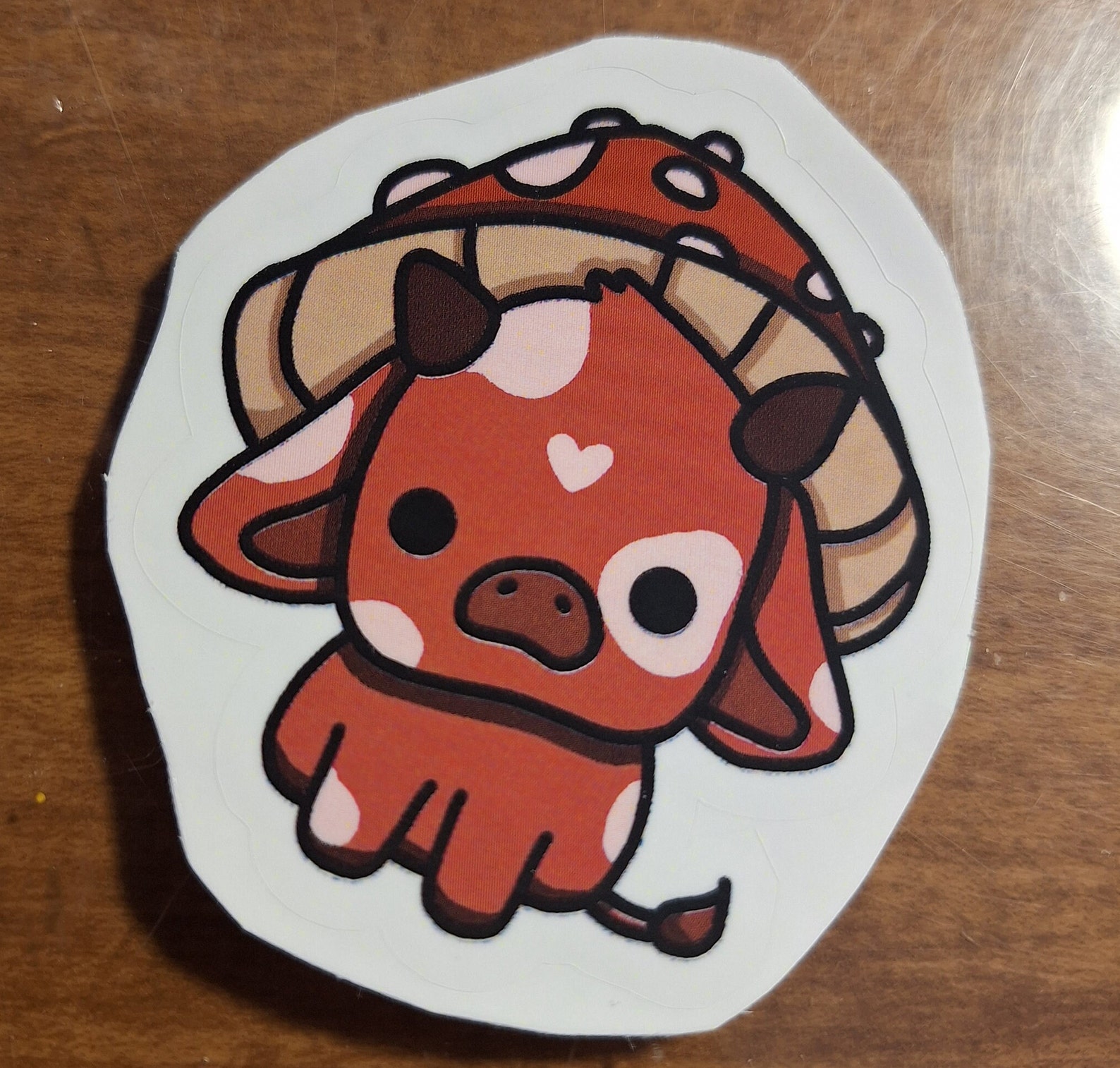 Mushroom Cow Sticker - Etsy