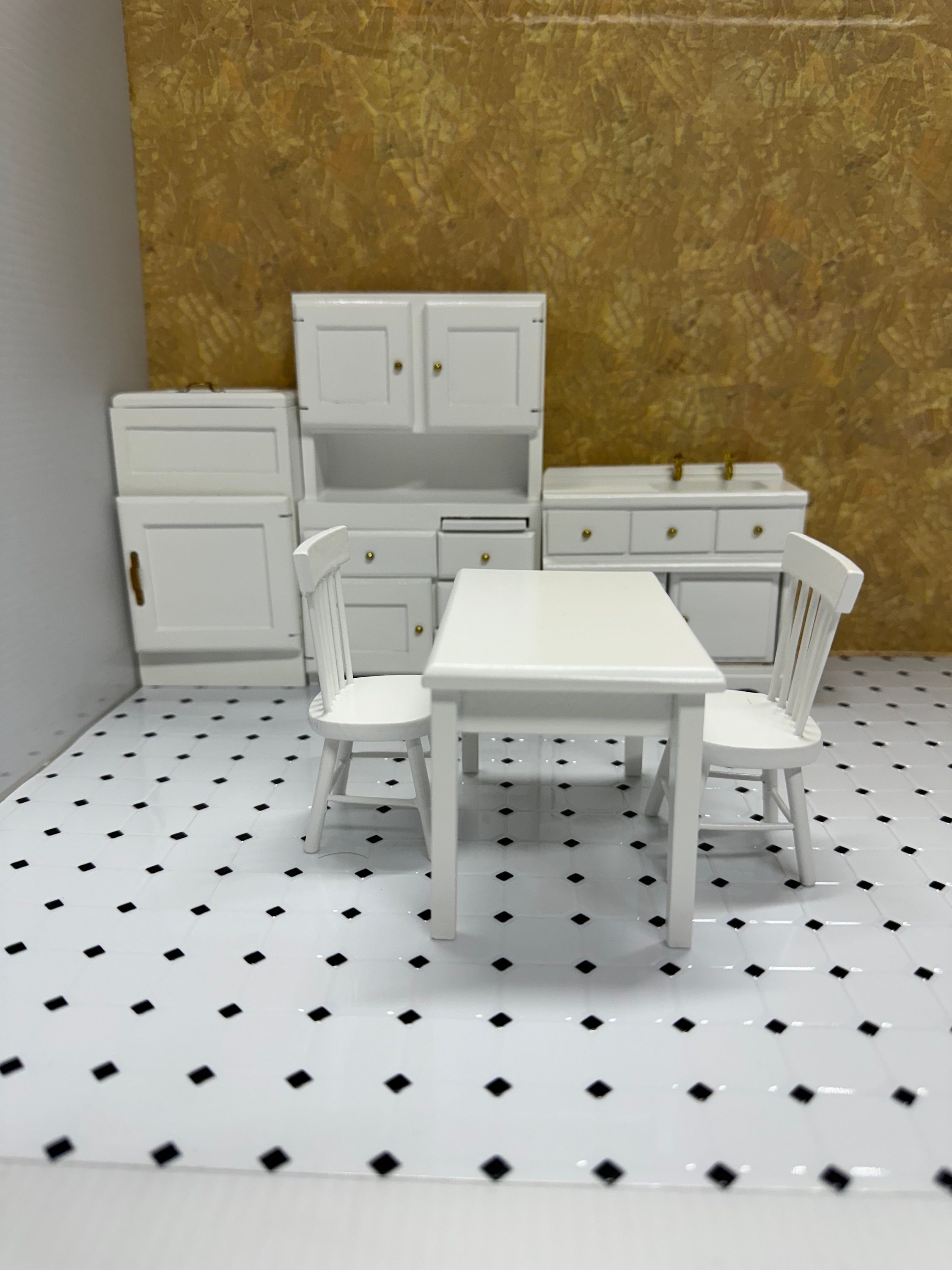 1:12 White Kitchen Set - Etsy