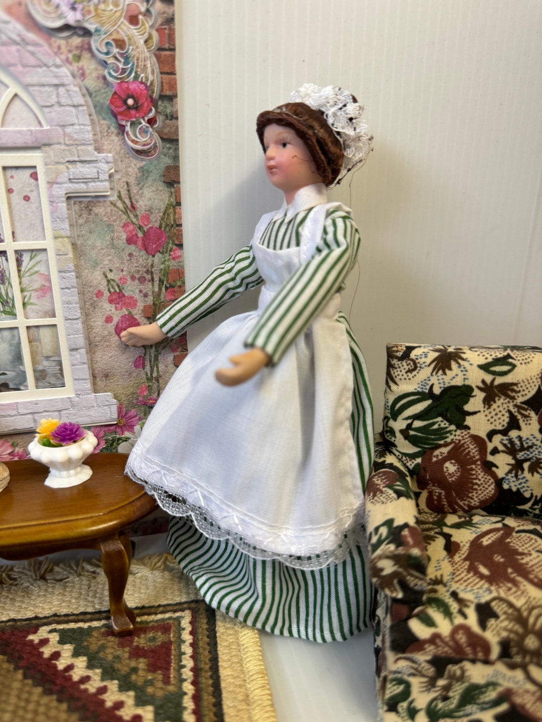 Maid, Fully Poseable Handcrafted 1/12 Doll. - Etsy