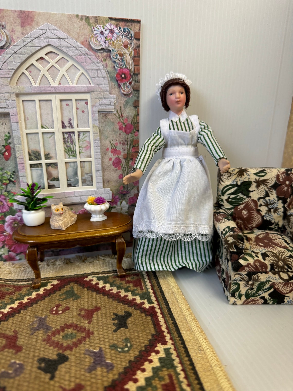 Maid, Fully Poseable Handcrafted 1/12 Doll. - Etsy