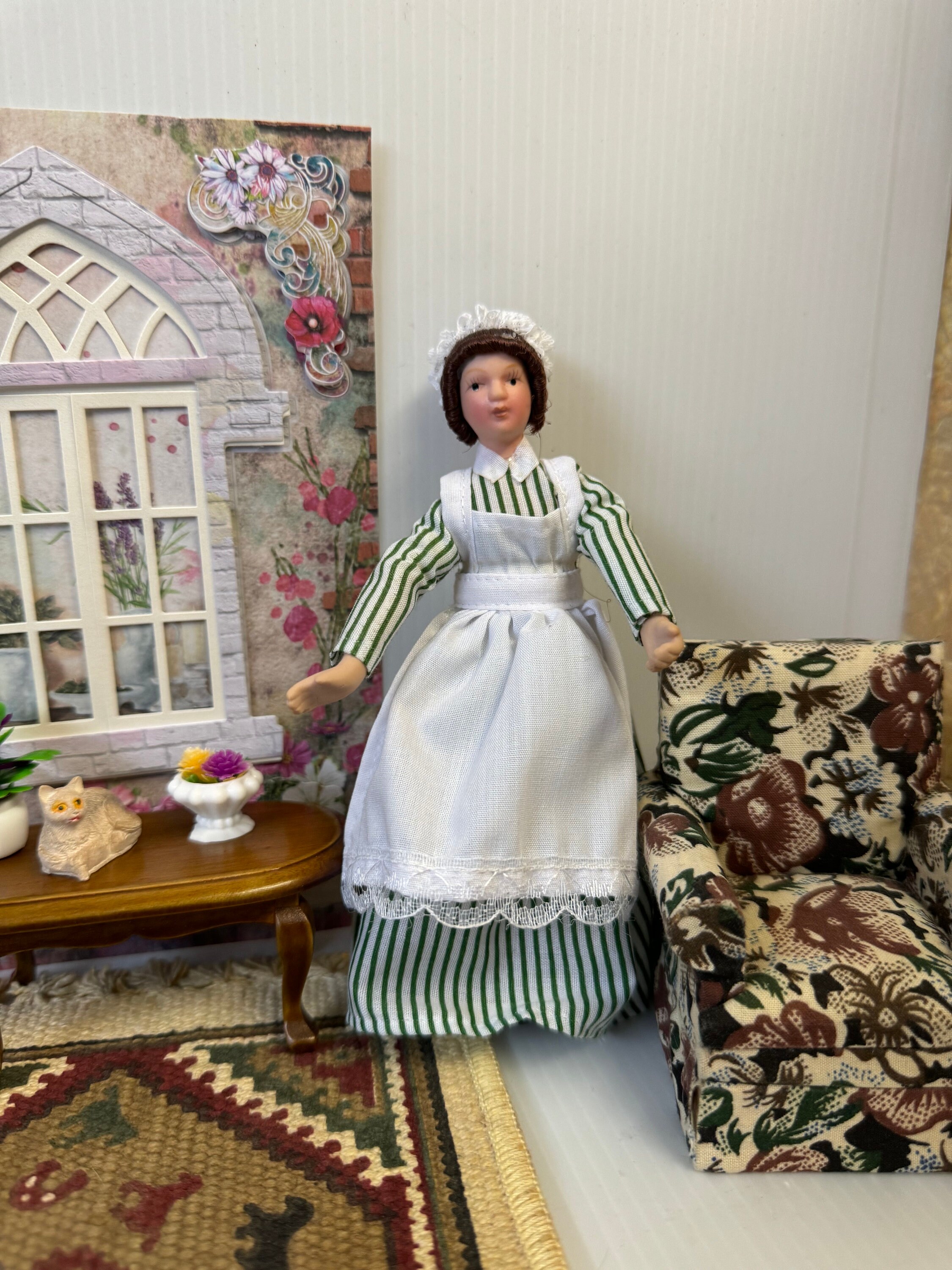 Maid, Fully Poseable Handcrafted 1/12 Doll. - Etsy