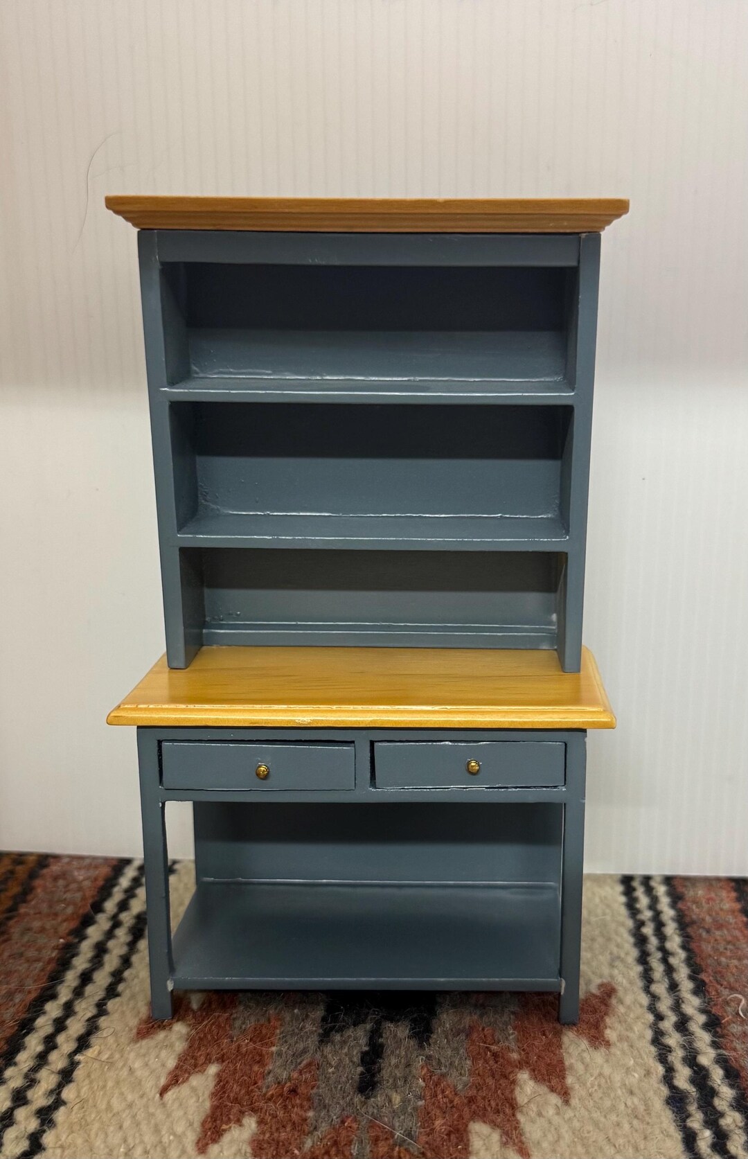 Kitchen Hatch Grey, With Oak Stain Color Top and Base 2 Working Drawers ...