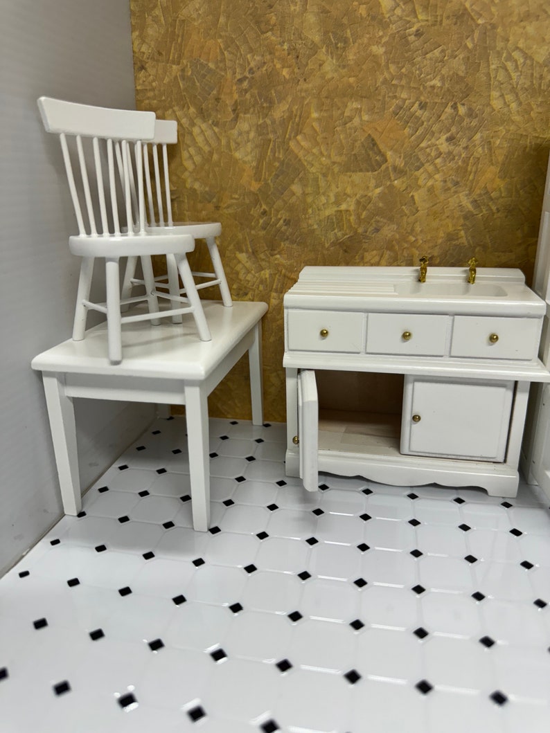 1:12 White Kitchen Set - Etsy