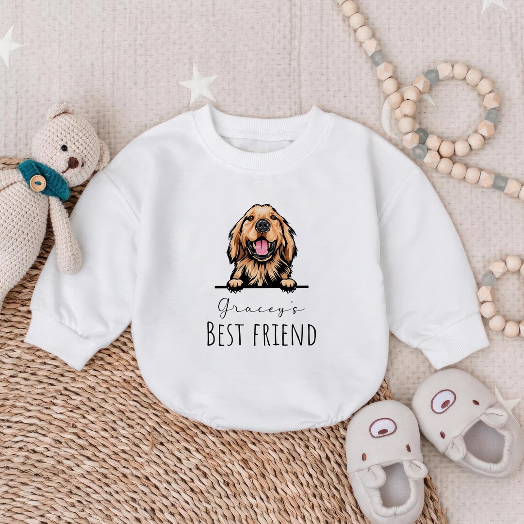 Custom Dogs New Best Friend Baby Romper, New Best Friend Bubble Romper ...