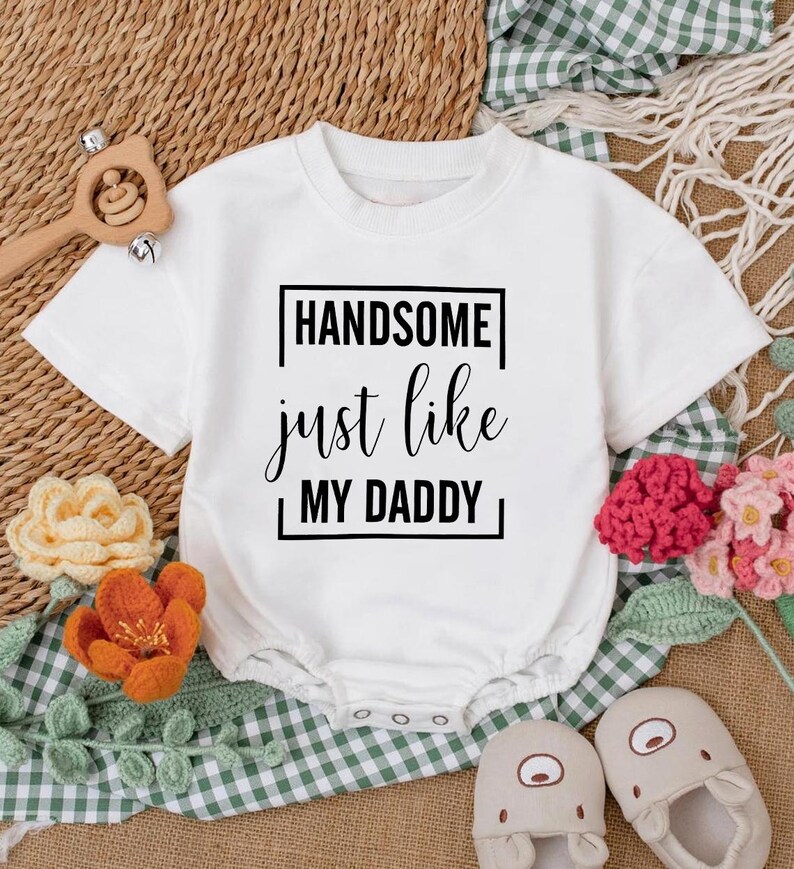 Handsome Like Daddy Baby Romper - Father's Day Outfit - Etsy