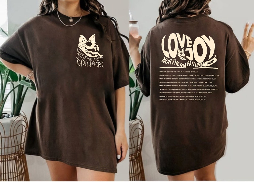 Comfort Colors Lovejoy Tour 2023 Shirt: Lazy Cat Tee - Etsy