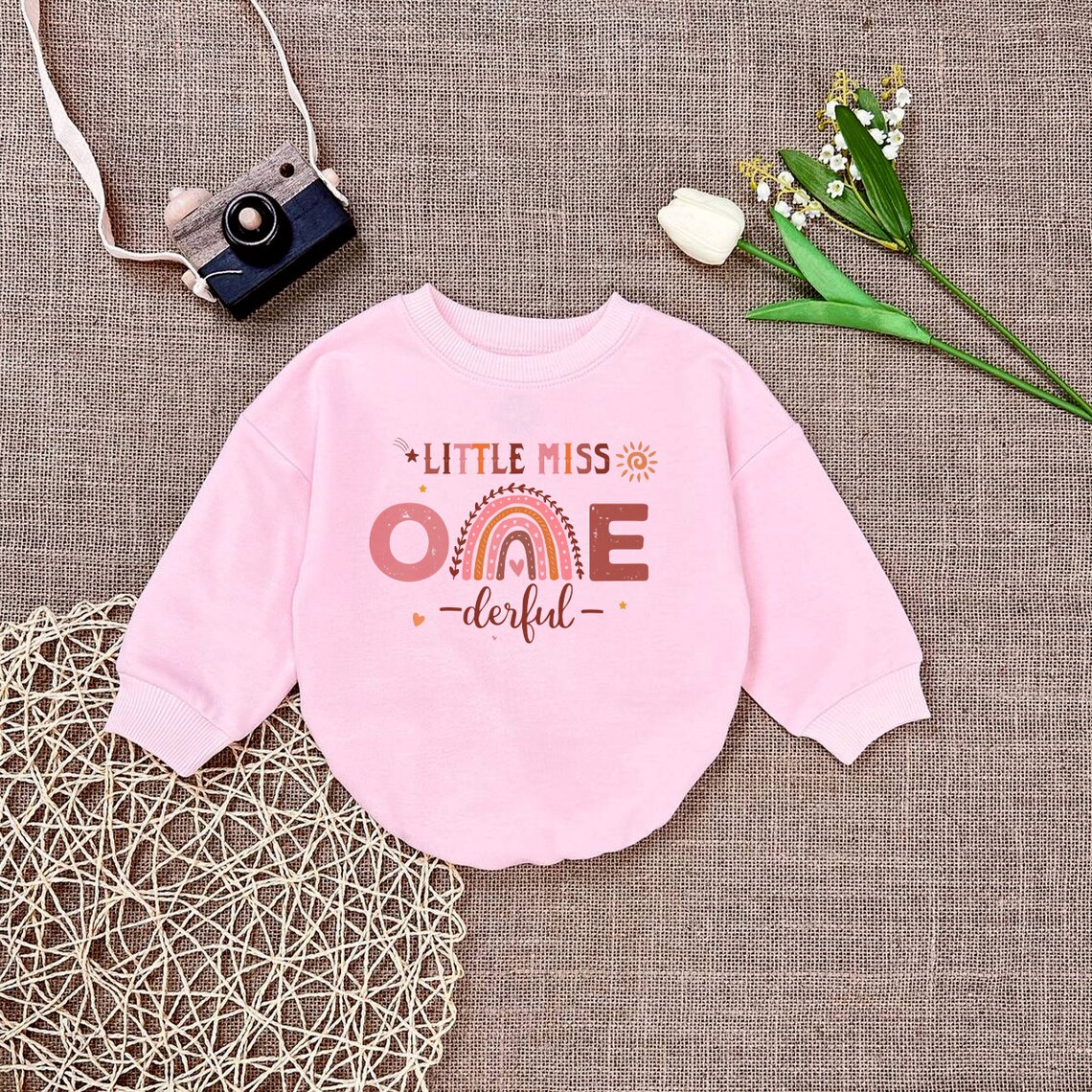 Little Miss One-derful Romper: Rainbow 1st Birthday Outfit - Etsy
